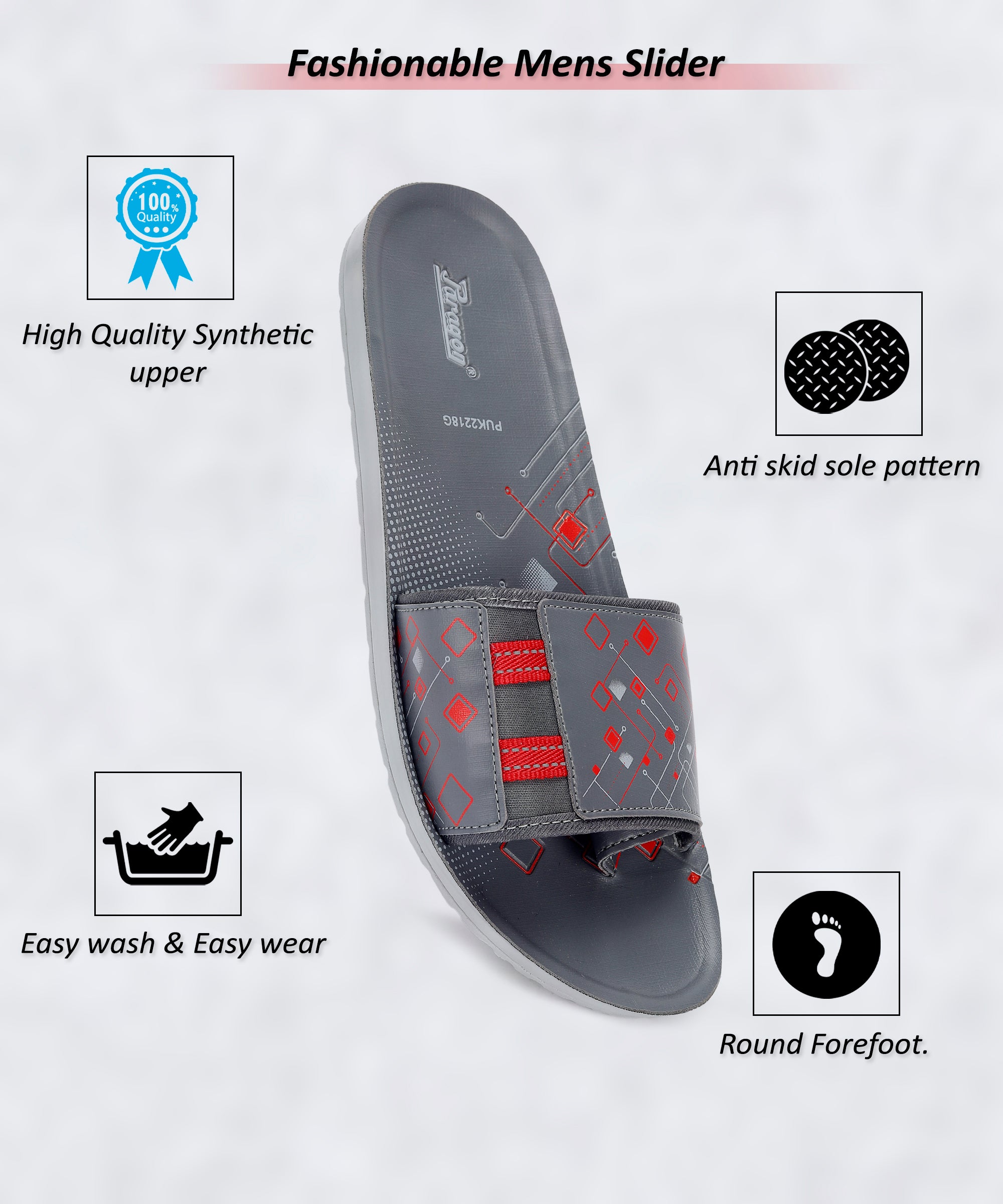 Paragon PUK2218G Men Casual Sliders | Stylish Trendy Lightweight Slide ...