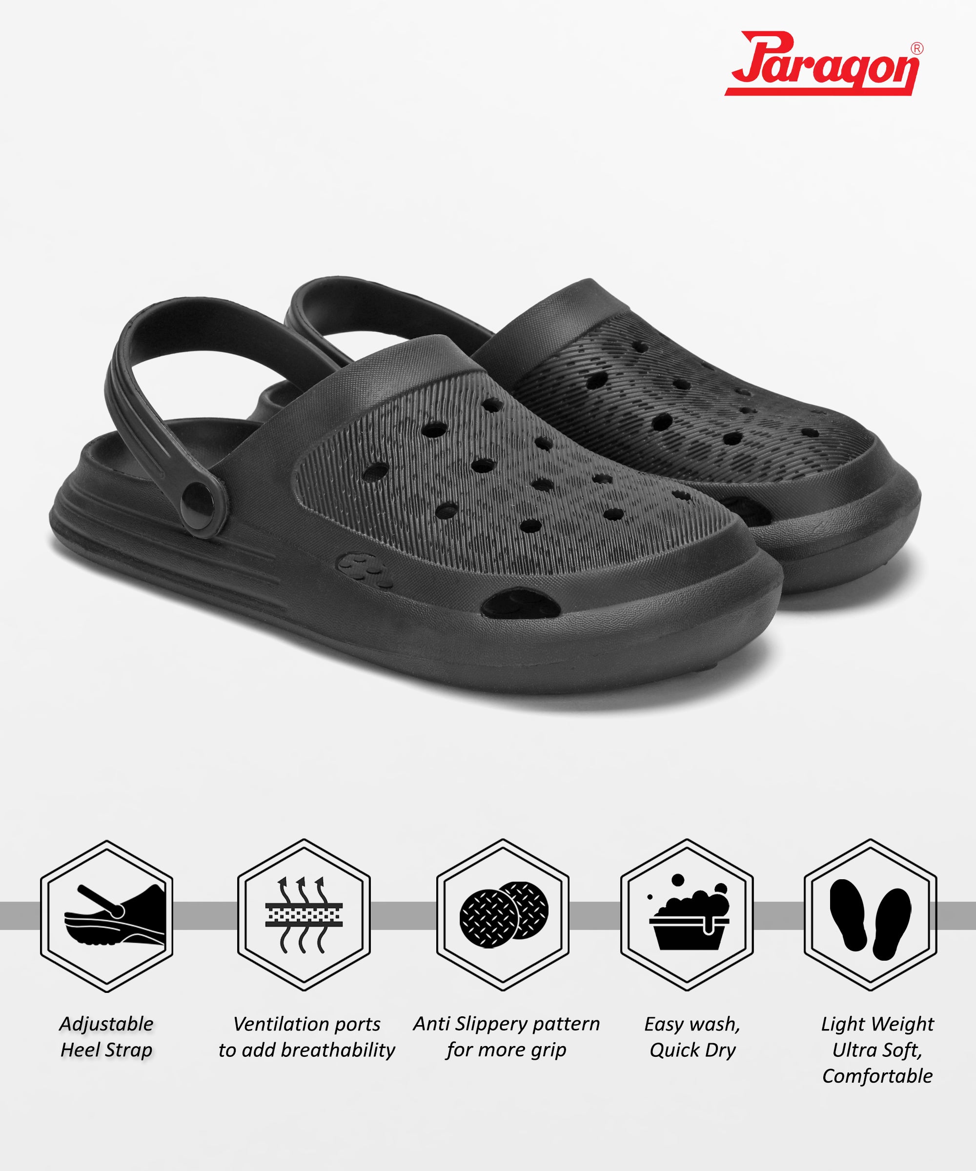 Paragon K10914G Men Casual Clogs | Stylish, Durable | Casual & Comfort ...