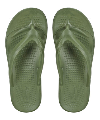 Paragon Men's Lightweight Olive Green Flip Flops for Everyday Use ...