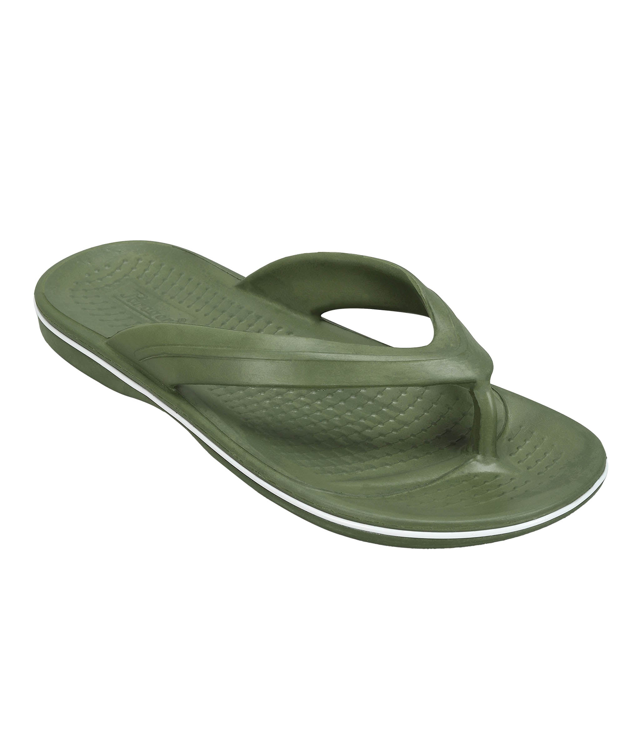 Paragon Men's Lightweight Olive Green Flip Flops for Everyday Use ...