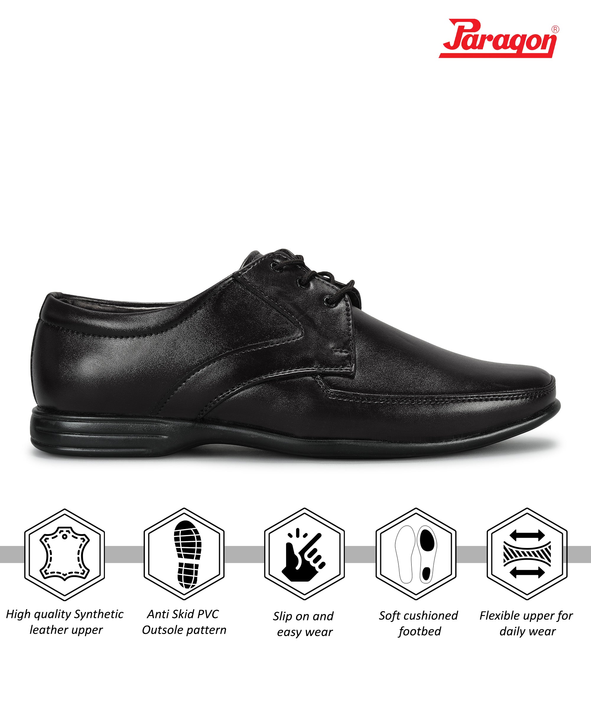 Paragon Men's Lace Up Formal Shoes | Durable, Sturdy Outdoor Wear ...