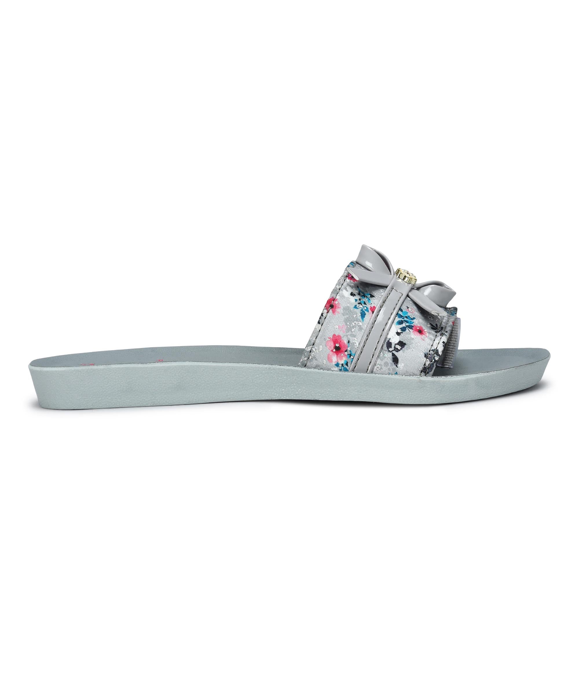 Paragon Women's Grey Sliders with Cushioned Sole for Everyday Use ...
