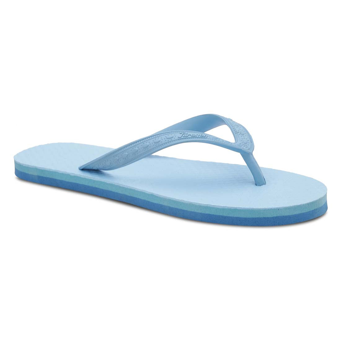 Women's Sky Blue Rubber Based Flip Flops – Paragon Footwear