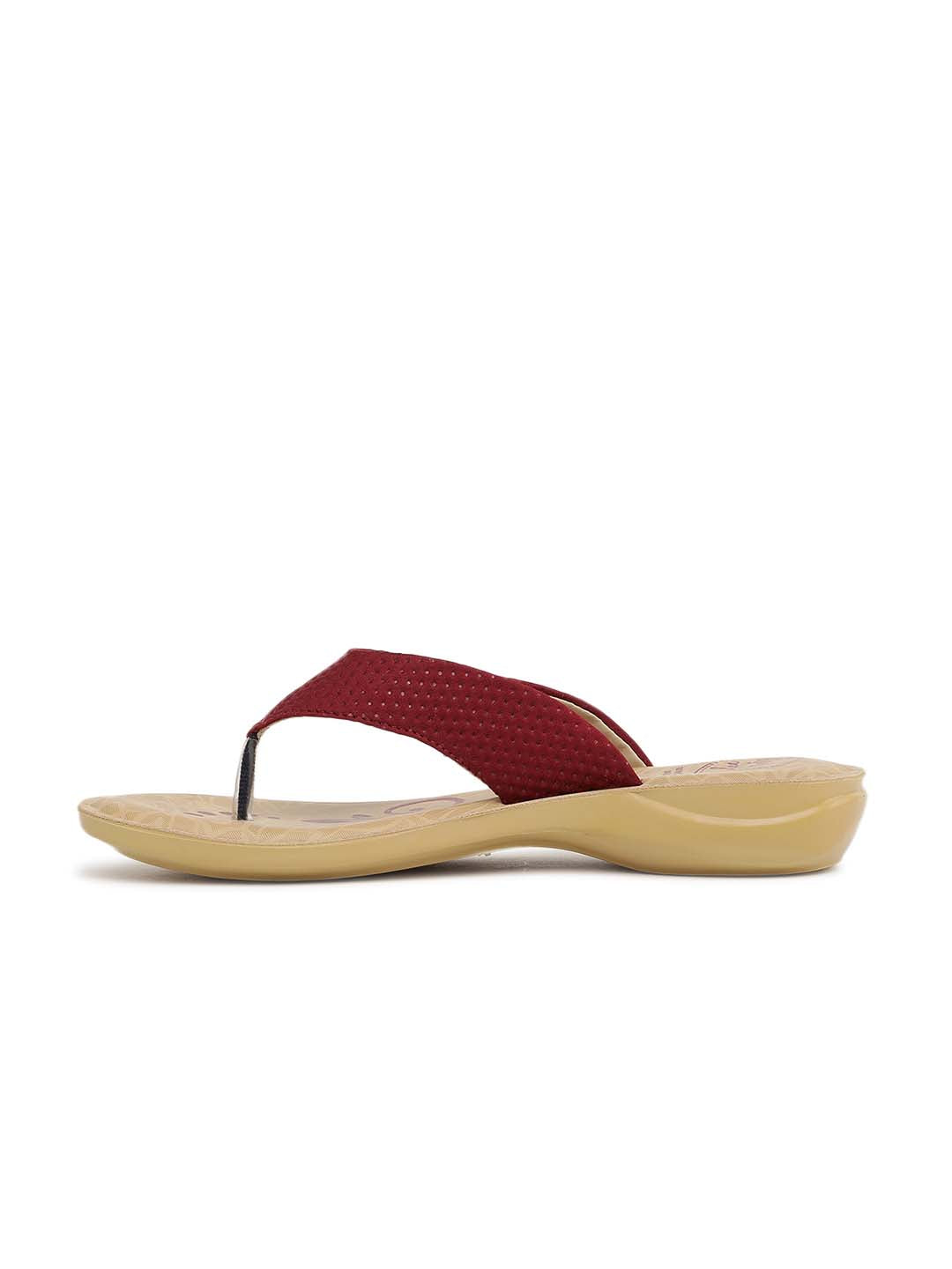Women's Solea Maroon Flip Flops – Paragon Footwear